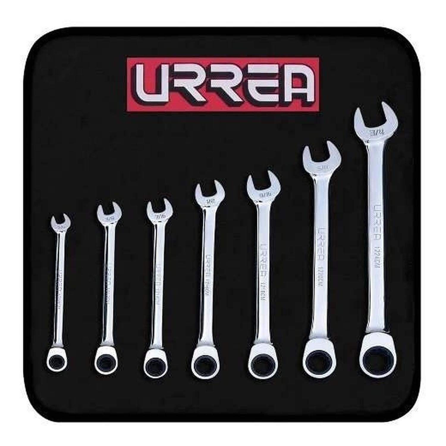 Juego de 7 llaves combinadas Urrea matraca en pulgadas 1200CM | Walmart en línea
