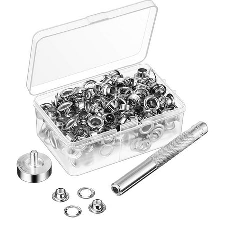 Repair Grommet Tool Kit Spikes Eyelets Leathercraft Brass Rivet Sewing ...