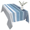 Blue Nordic Style Stripes Table Cloth Waterproof Tablecloths, Blue Gray ...