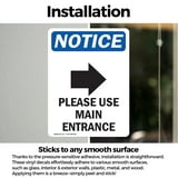 (2 Pack) Please Use Main Entrance Sign - Walmart.com