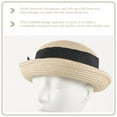 Liukekj Fashion Womens Girls Bowknot Roll Up Wide Brim Dome Straw