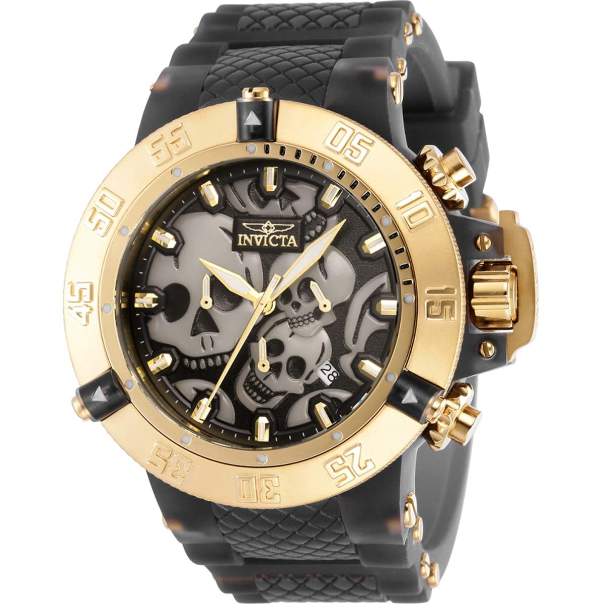 Invicta 37327 Men's Subaqua Noma III Black Strap Chronograph Watch ...