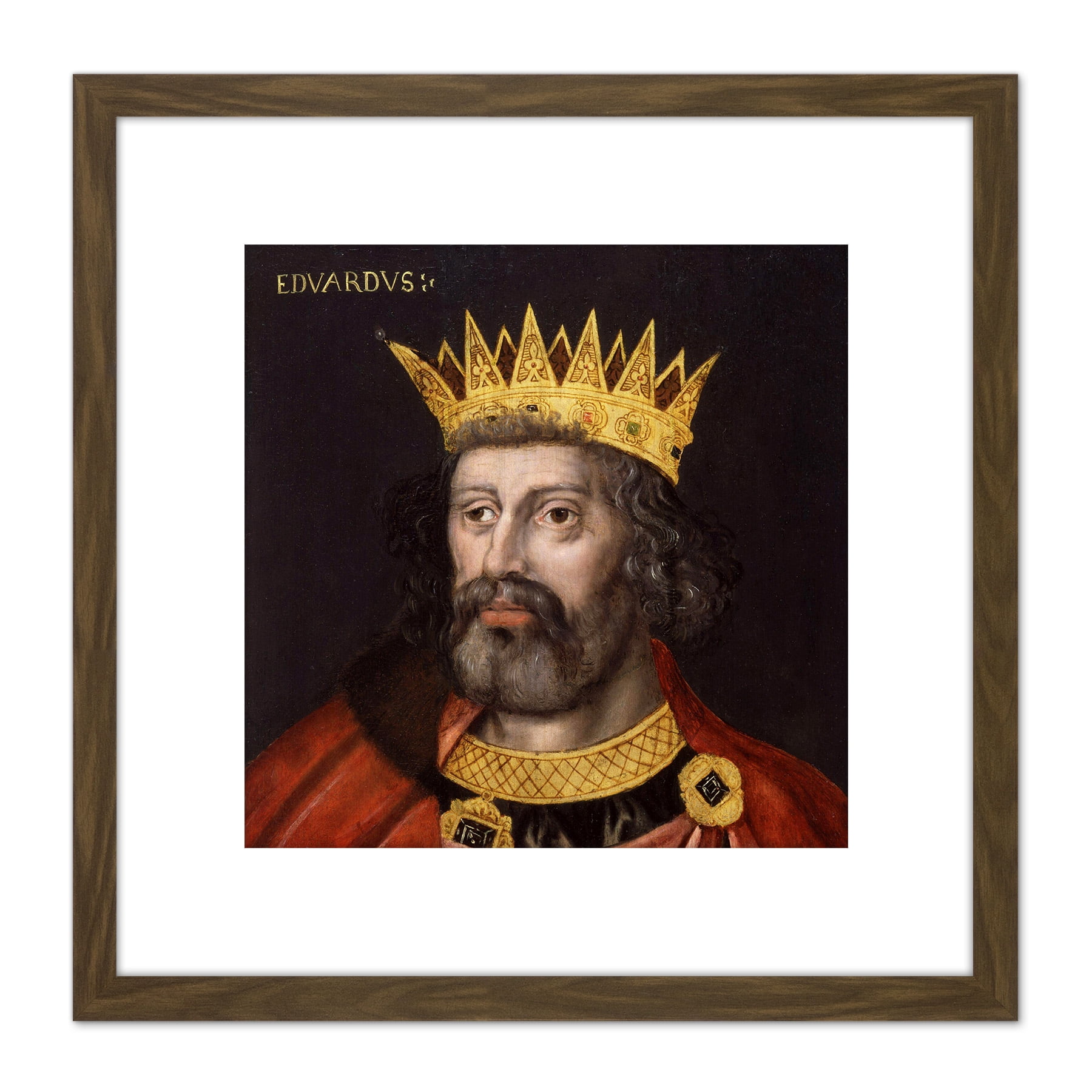 Anonymous Portrait King Edward II England Painting 8X8 Inch Square ...