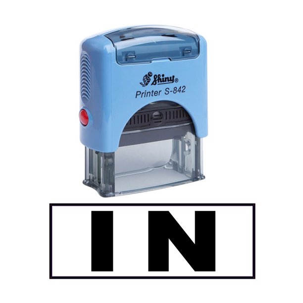 IN Self Inking Rubber Stamp Office Stationery Custom Shiny Stamp ...