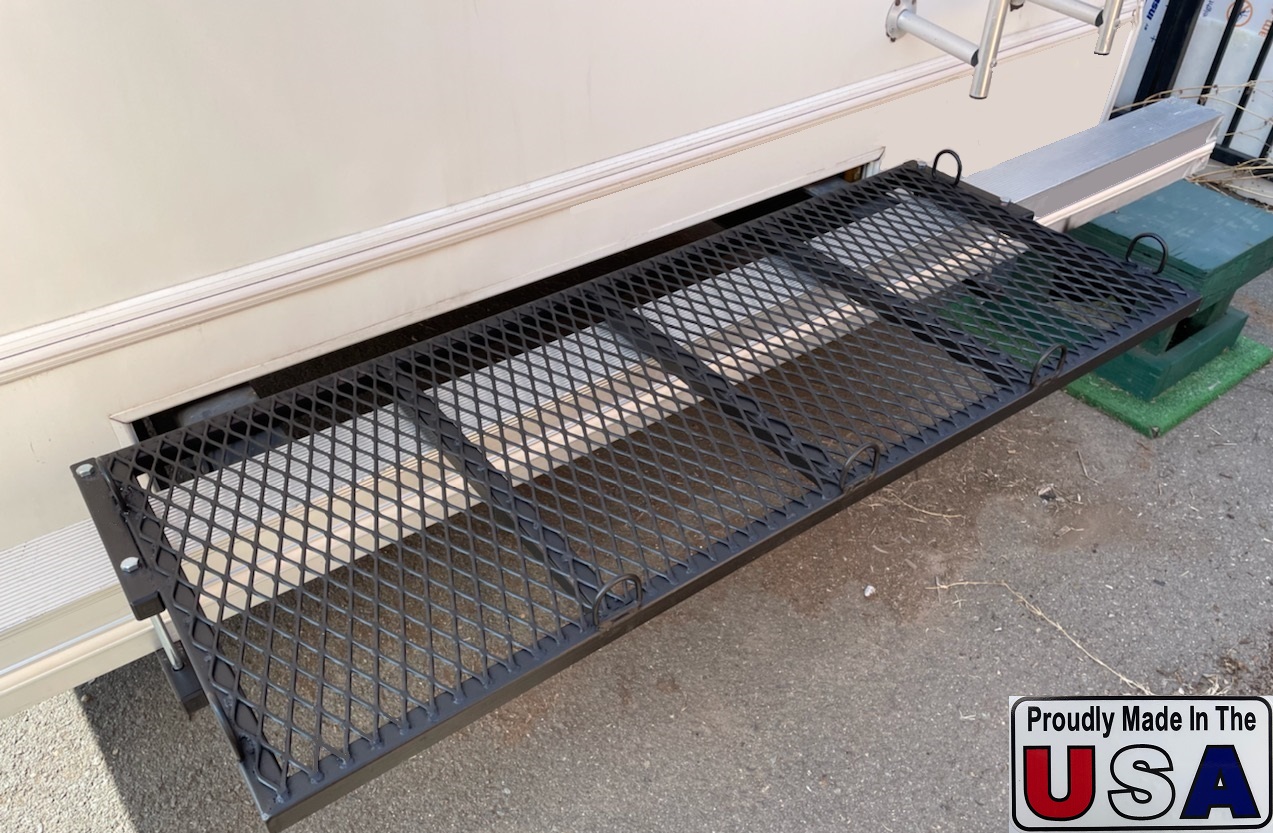 EZ Lite Campers RV Bumper Storage Rack Heavy Duty Steel with Rugged ...