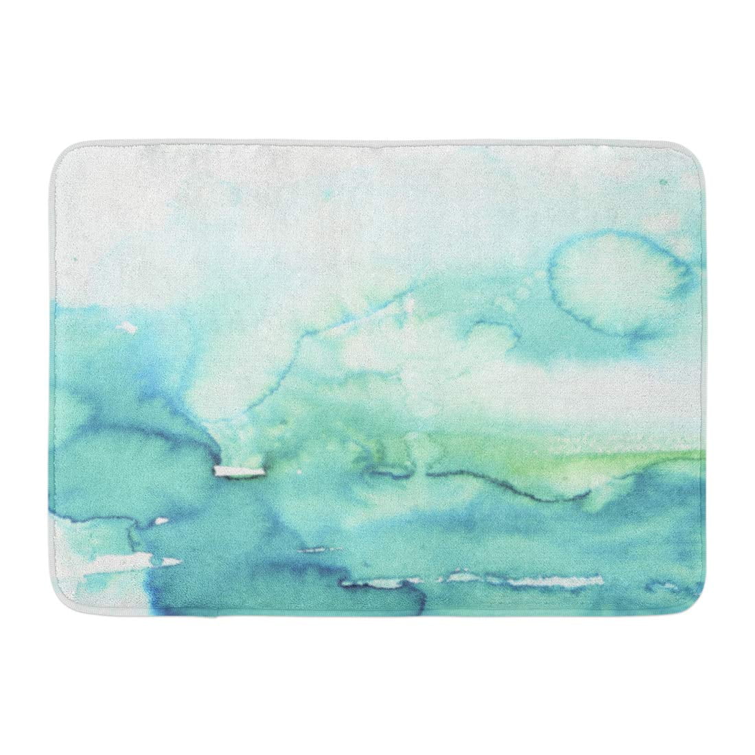 SIDONKU Teal Watercolour Watercolor Pale Blue Turquoise Emerald Hand ...