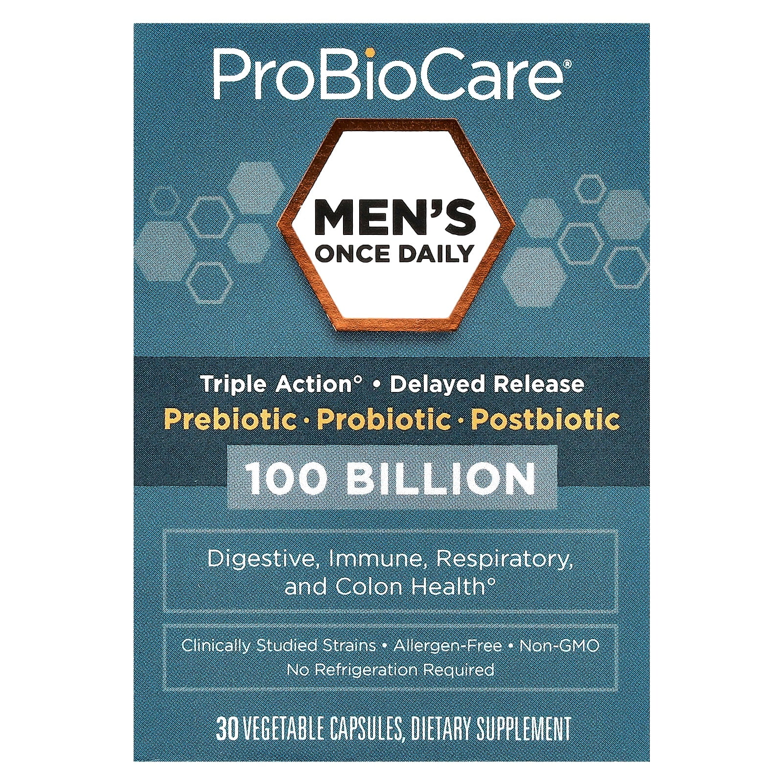 Complemente ProbioCare Men's una vez al día con 100 mil millones de 30 ...