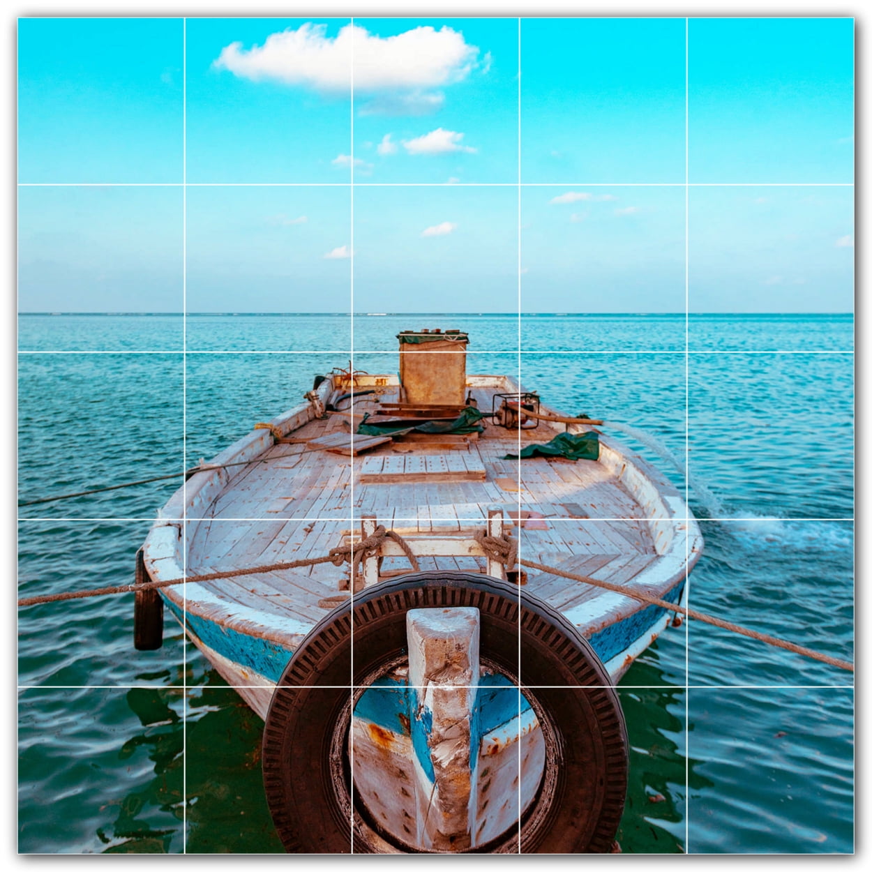 Picture-Tiles.com: Boat Ceramic Tile Wall Mural WAL500236-55XL. 60"W x ...