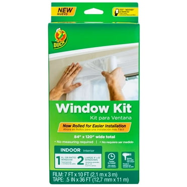 Duck Brand Window Insulation Film Kit, 62 in. x 210 in., Fits up to 5 ...