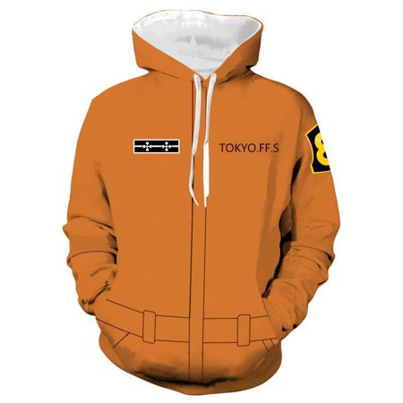 Shinra Kusakabe Hoodies Cosplay Costume Enn Enn No Shouboutai Fire ...