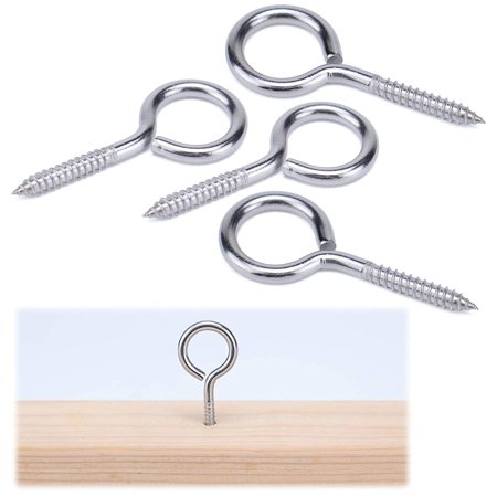 T316 Stainless Steel Eye Shape Screws, Heavy Duty Screw Eyes for Metal ...