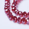 10 Strand Electroplate Glass Beads Strands Pearl Luster Plated Faceted ...