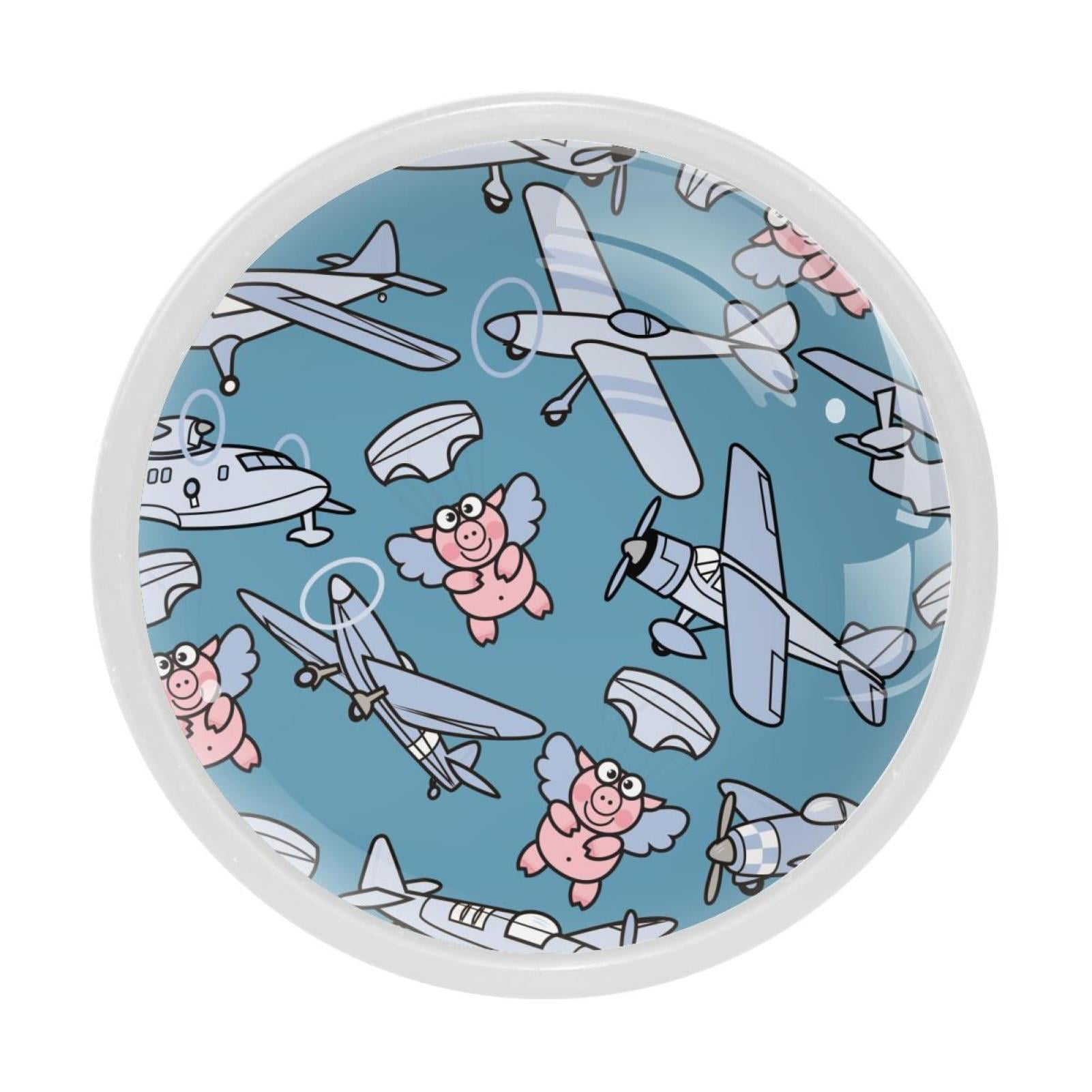 4 Pcs Pig Pattern Knobs for Kitchen Cabinet Cupboard Dresser Bookcase ...