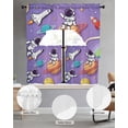 Cartoon Galaxy Kitchen Curtains Set for Windows 3 Piece Cafe Curtains ...