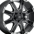 17" Black With Diamond Cut Accents Phantom 225 Wheel by Ultra Wheel 225 ...