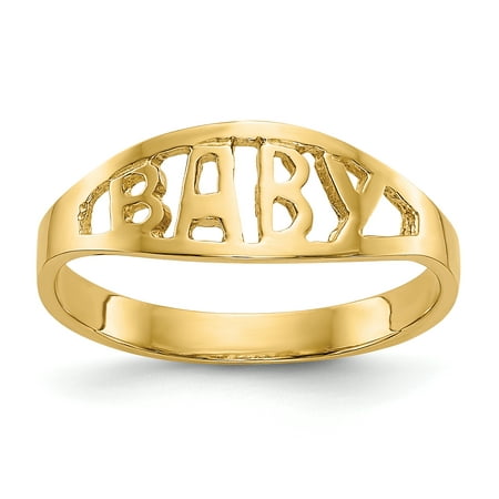 14K Yellow Gold Polished Baby Ring - Walmart.ca
