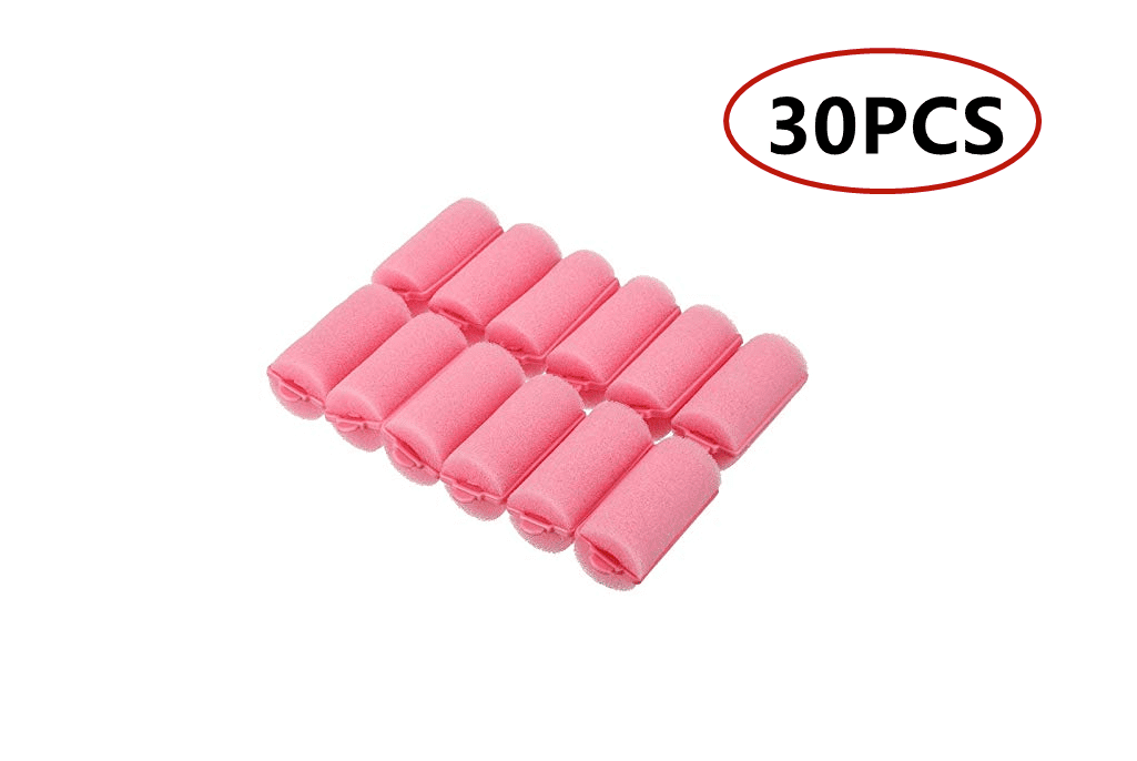 30 Pieces Foam Sponge Hair Rollers, Soft Sleeping Hair Curler Flexible ...