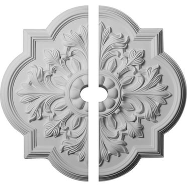 10"OD x 3 1/2"ID x 3/4"P Cole Thermoformed PVC Ceiling Medallion (Fits ...