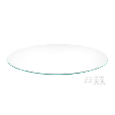 ANYHI 32" Inch Round Tempered Glass Table Top black Glass 1/2" Inch ...