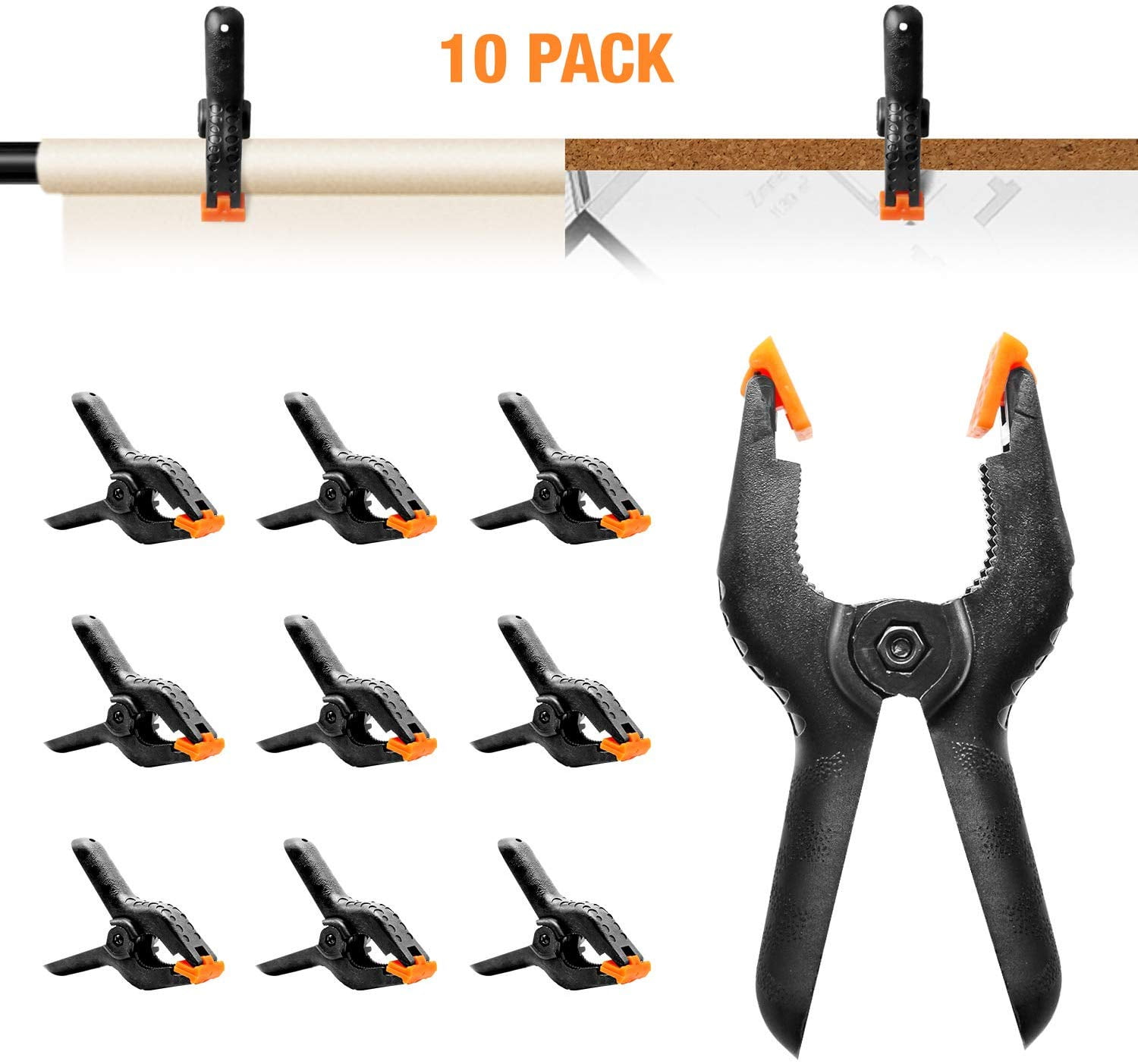 LS Photography Heavy Duty Spring Clamps 4.3 inch 10 Pack, Photo Booth ...