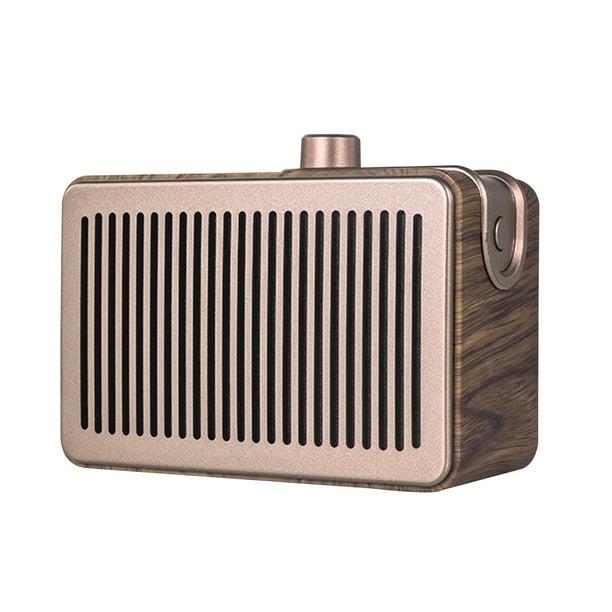 Bluetooth Speaker Wireless Volume Control Retro Radio Wood Grain Mini ...