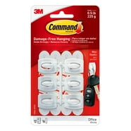 Command Medium Wall Hooks, Clear, Damage Free Decorating, 3 Hooks and 6 ...