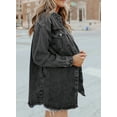 SHEWIN Denim Jacket for Women Oversized Jean Shirt Jackets Boyfriend ...