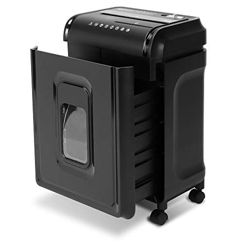 Basics 8-Sheet High-Security Micro-Cut Shredder with Pullout Basket ...