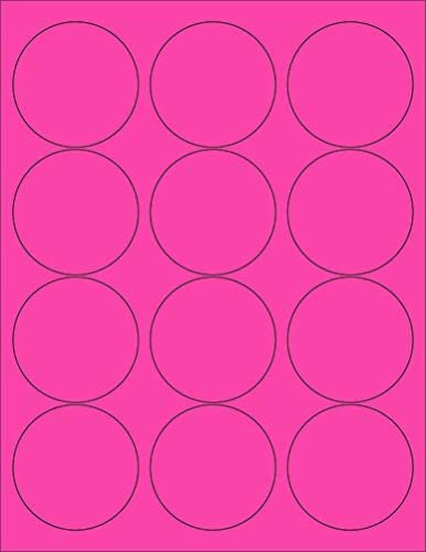 8-1/2 x 11" Neon Color High Light Fluorescent Labels for Laser & Inkjet ...