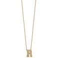 14k Solid Yellow Gold 1/2ct Lab Grown Diamond VS+ F+ Letter R 18 Inch ...