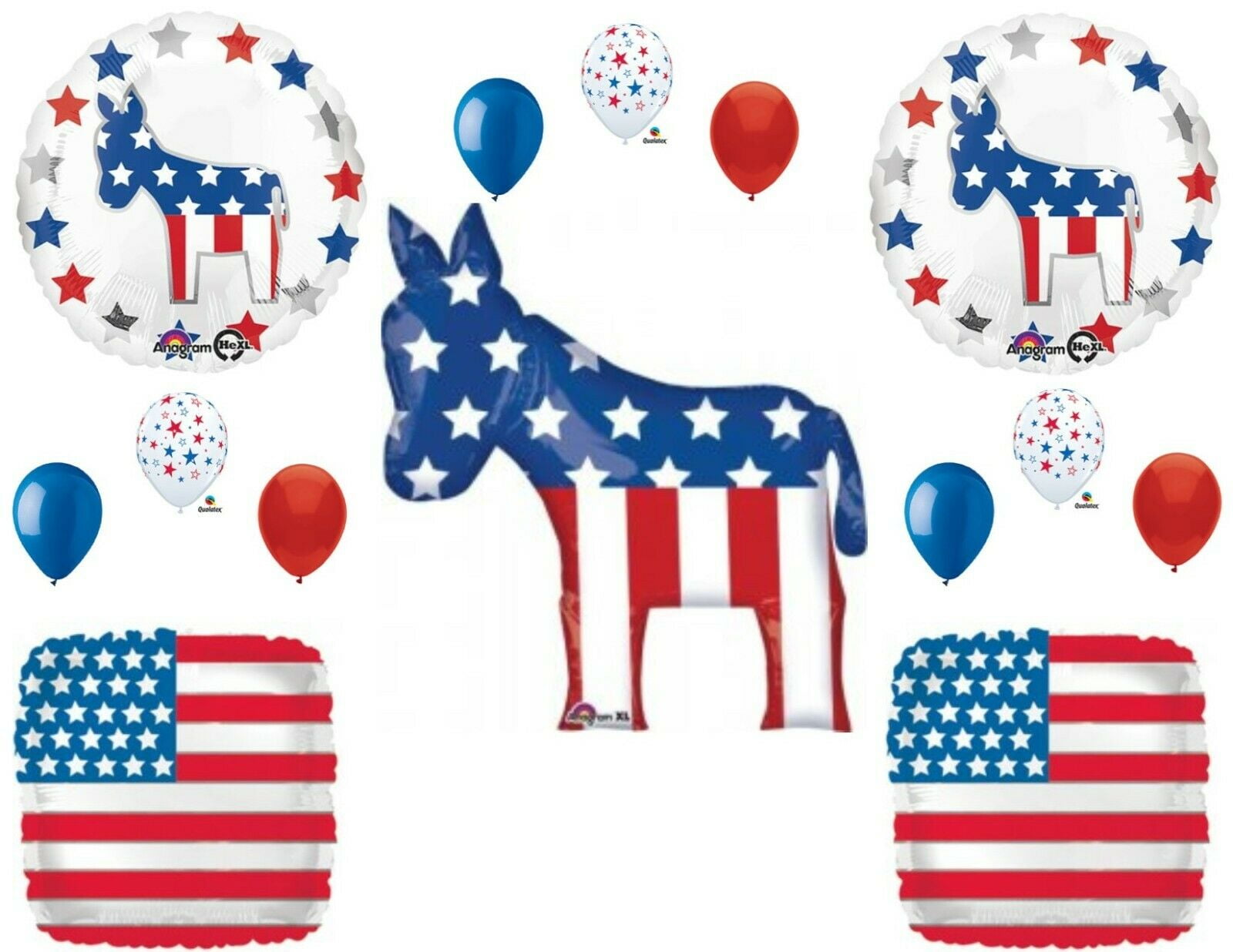 Democrat Donkey Election Rally party balloons Decoration Supplies ...