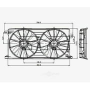 Buick Lesabre Dual Radiator And Condenser Fan Assembly