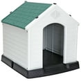 ZENY 32" Large Waterproof Dog House Indoors & Outdoors Plastic Pet ...