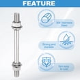 2Set M12x110mm Double Ended Stud Screws, 304 Stainless Steel Dual ...