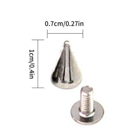 Cone Rivet Necklace Jacket DIY Studs Punk Spikes Spots Rivet Screwback ...
