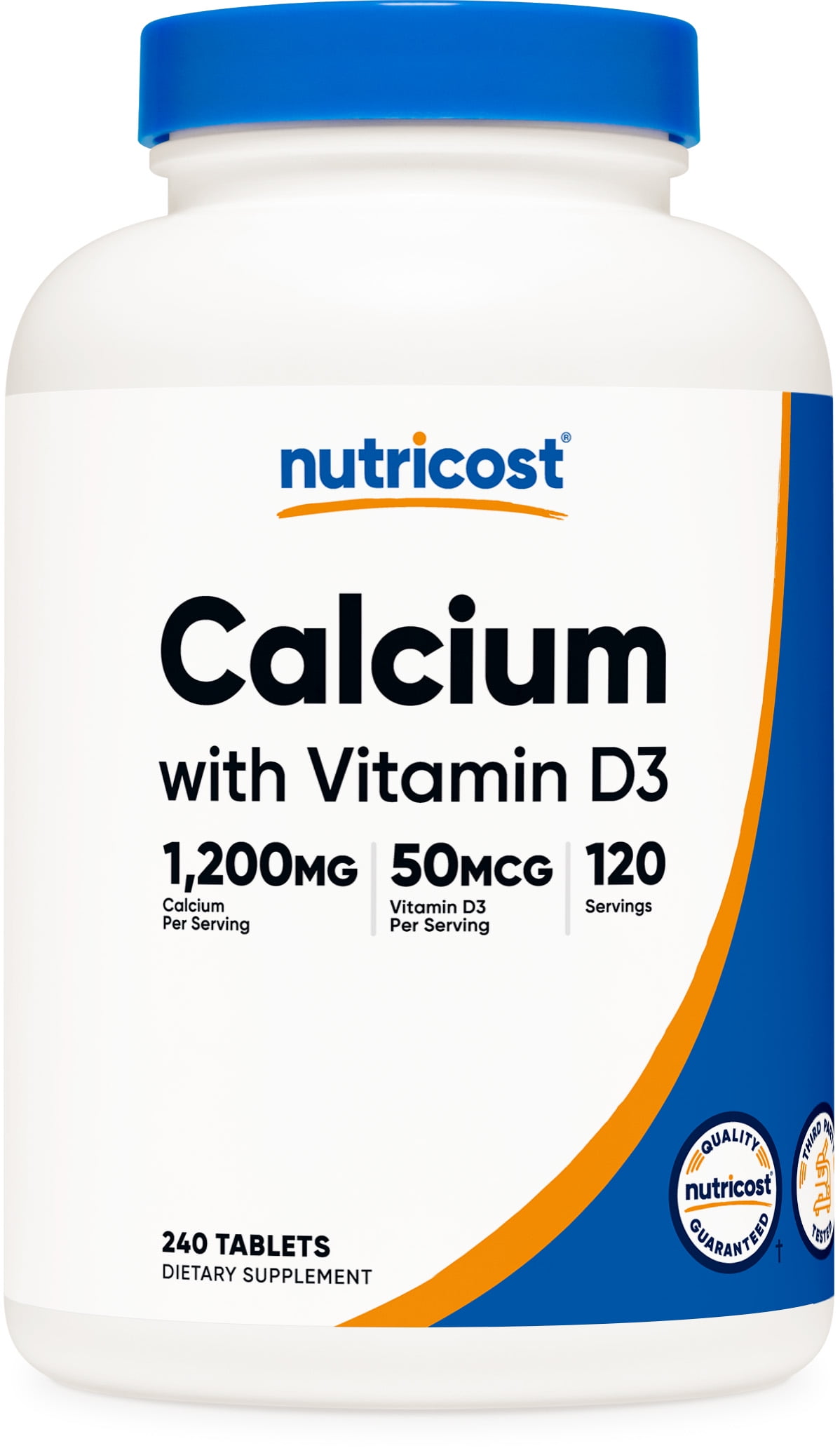 Nutricost Calcium with Vitamin D3, 240 Tablets - Non-GMO Supplement ...