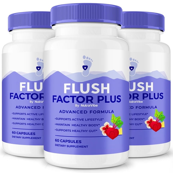 (2 Pack) Flush Factor Plus Capsules, Maximum Strength Formula for ...