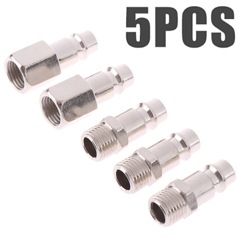 5pcs 1/4" bsp femal/male air compressor connectors quick release ...
