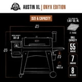 Pit Boss Austin XL 1000 Sq in Wood Fired Pellet Grill and Smoker – Onyx ...