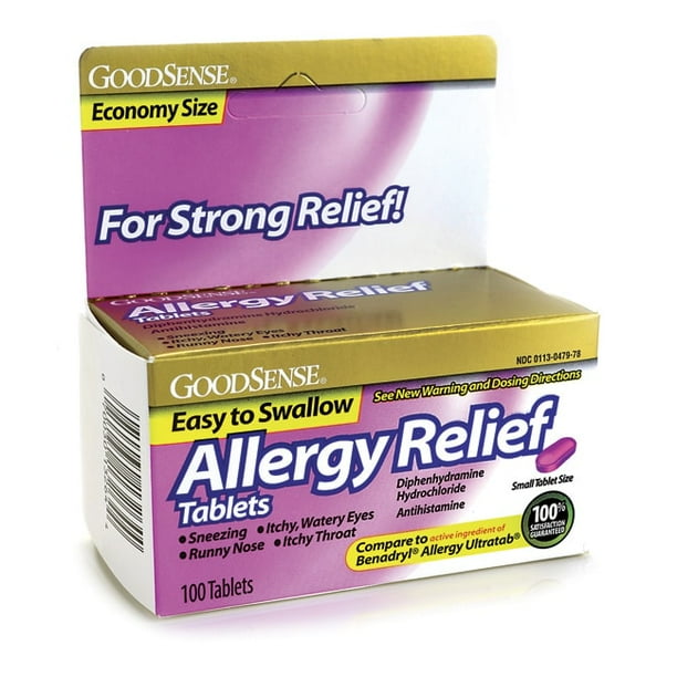 Good Sense Allergy Relief 100 Tabs - Walmart.com - Walmart.com