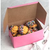 MT Products Pink Cookie Boxes 6" x 4.5" x 2.75" - Bakery Box - Pack of ...