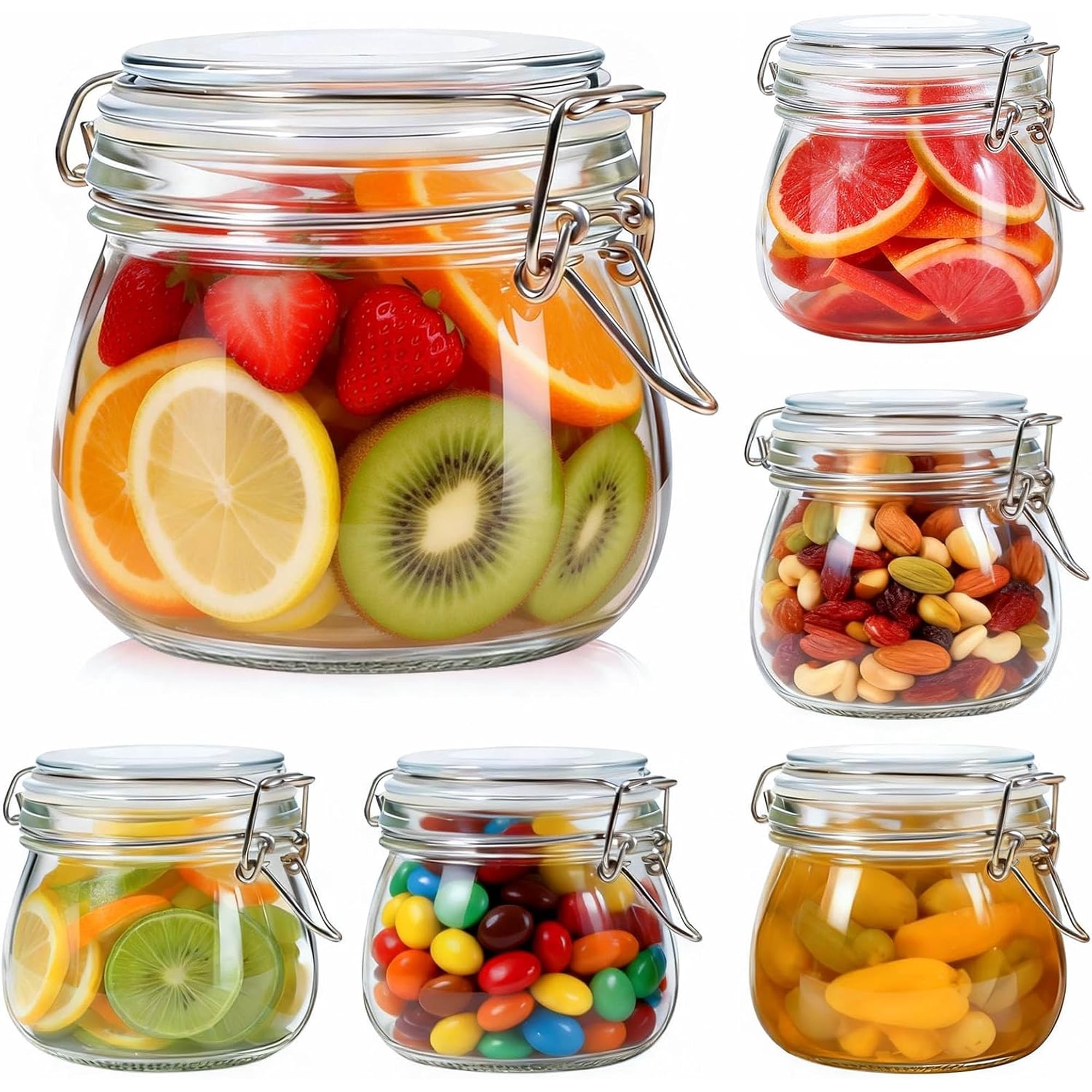 Click here for Zorvita Glass Jars With Airtight Lid 17 Oz Set Of... prices
