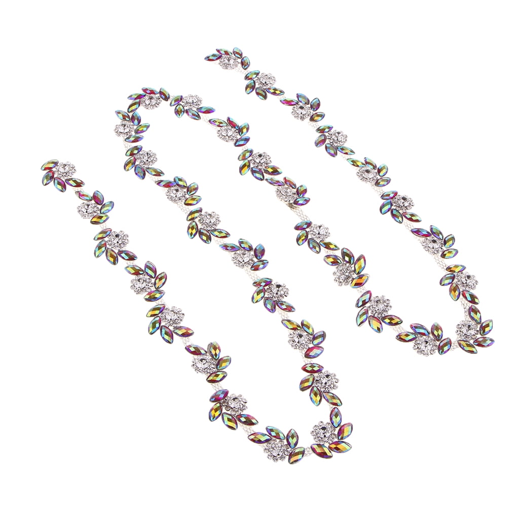 1 Yard Pearl Rhinestone Chain Ribbon Sewing - Walmart.com