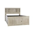 Discovery World Furniture - Ash Wood Full Size Bed Frame with Bookcase ...