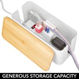 mDesign Cable Management Box Organizer for Cords and Wires, Small ...