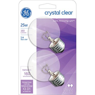 GE Lighting CLR Blunt Bulb, 25 Watt 2 ea - Walmart.com
