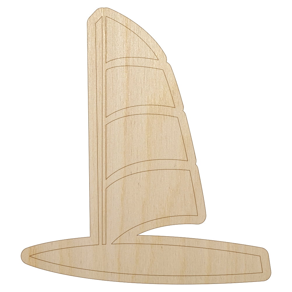 Windsurfing Doodle Wood Shape Unfinished Piece Cutout Craft DIY ...
