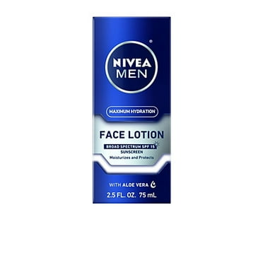 NIVEA MEN SPF 15 Sun Moisturizer, Maximum Hydration UV Facial Protector, 2.5 Fl Oz Tube ...