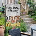 Bowknot Cow Garden Flag 28x40 Inch Retro Fence Cows Sunflowers Floral ...