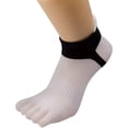 TELOLY 6 Pairs Women Toe Socks 5 Finger Cotton Wicking Athletic for ...